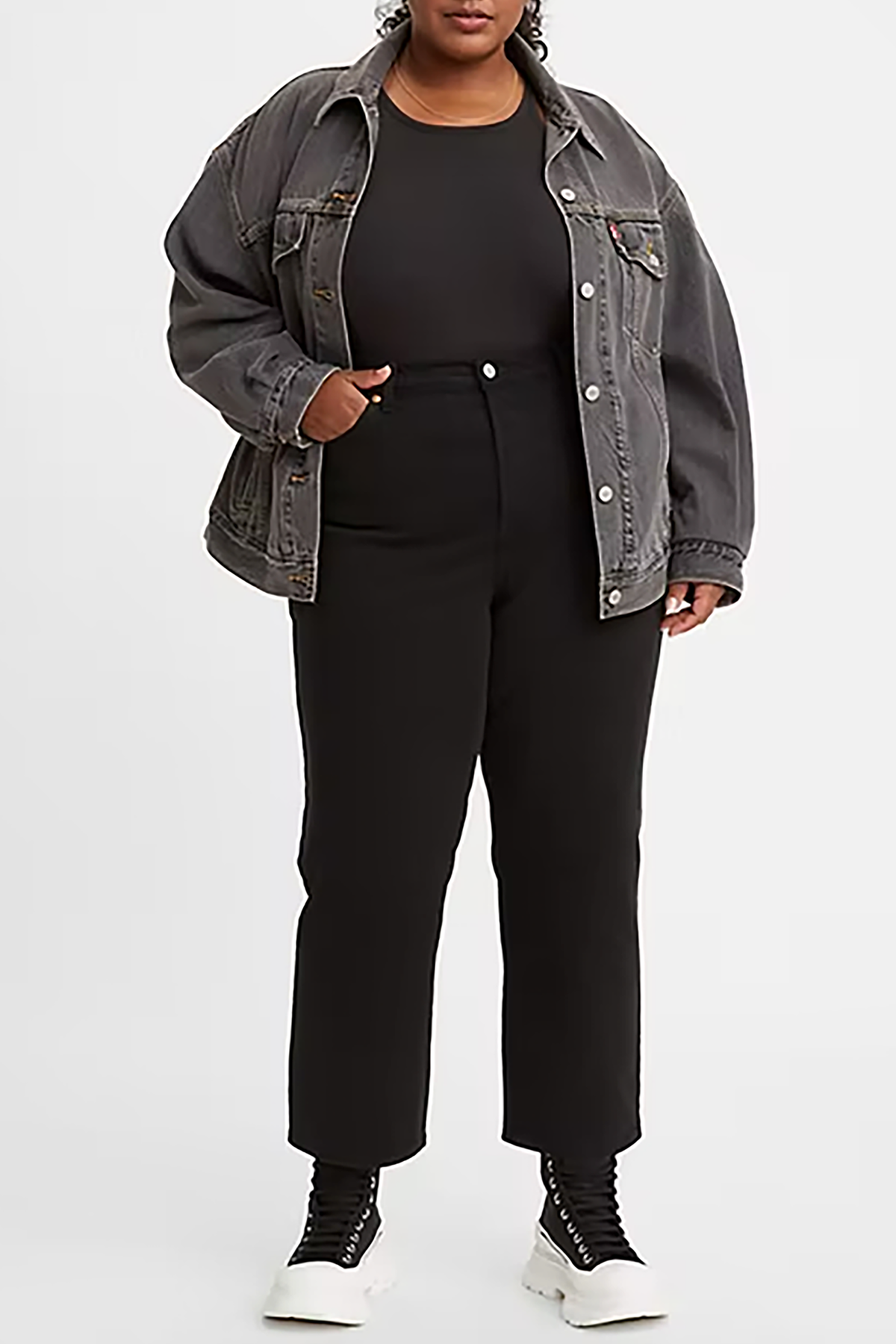 Plus Wedgie Straight in Black Sprout — Philistine